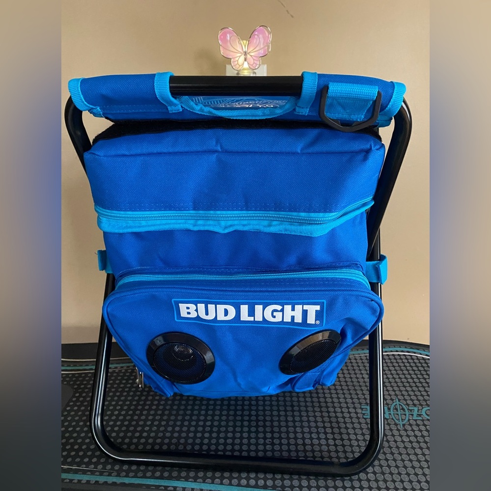 Bud Light Folding Chair Cooler Speaker Combo - Gem